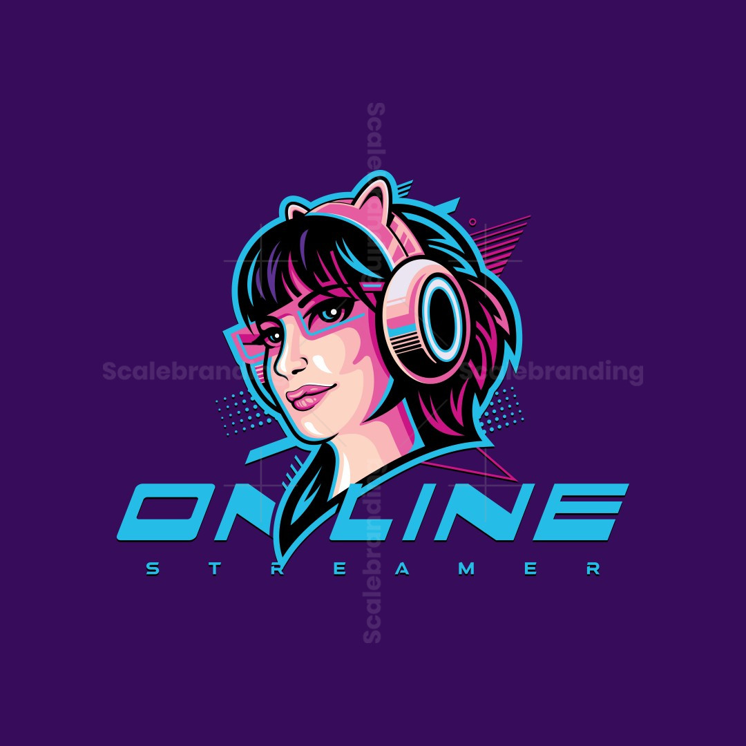 Futuristic Online Streamer Logo | Scalebranding