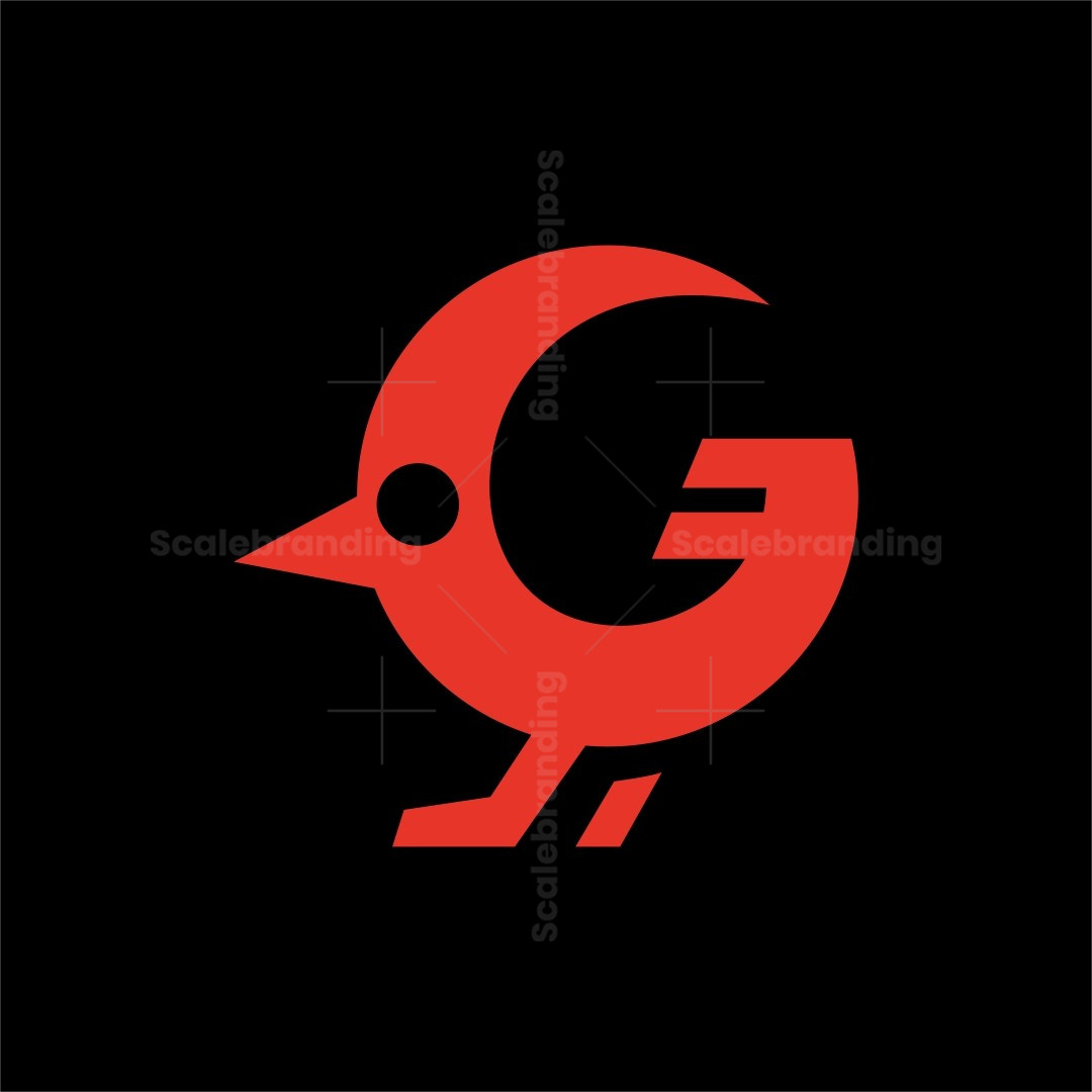 G Letter Cardinal Bird Logo | Scalebranding