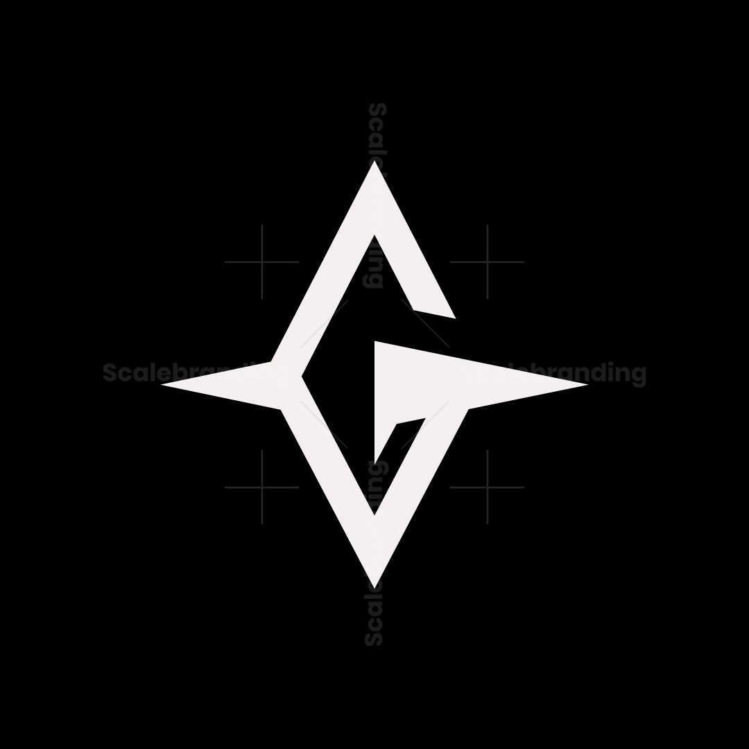 G Letter Star Sharp Logo | Scalebranding