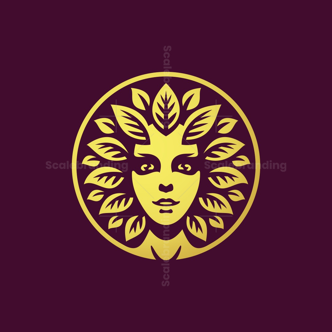 Gaia Woman Nature Circle Logo | Scalebranding