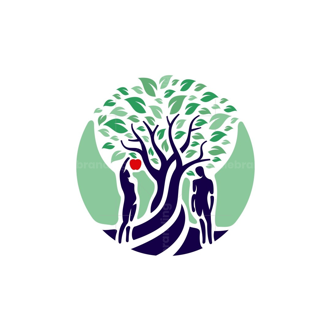 Garden Of Eden with Adam And Eve Logo | Scalebranding