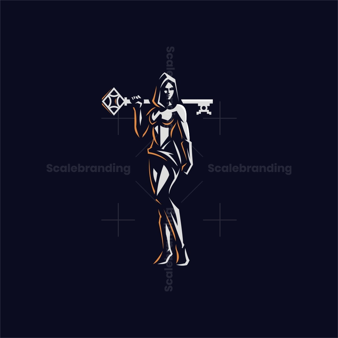 Gatekeeper Woman Key Logo | Scalebranding