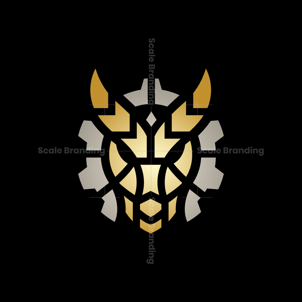 Mechanic Dragon Head Logo Gear Dragon Logo | Scalebranding