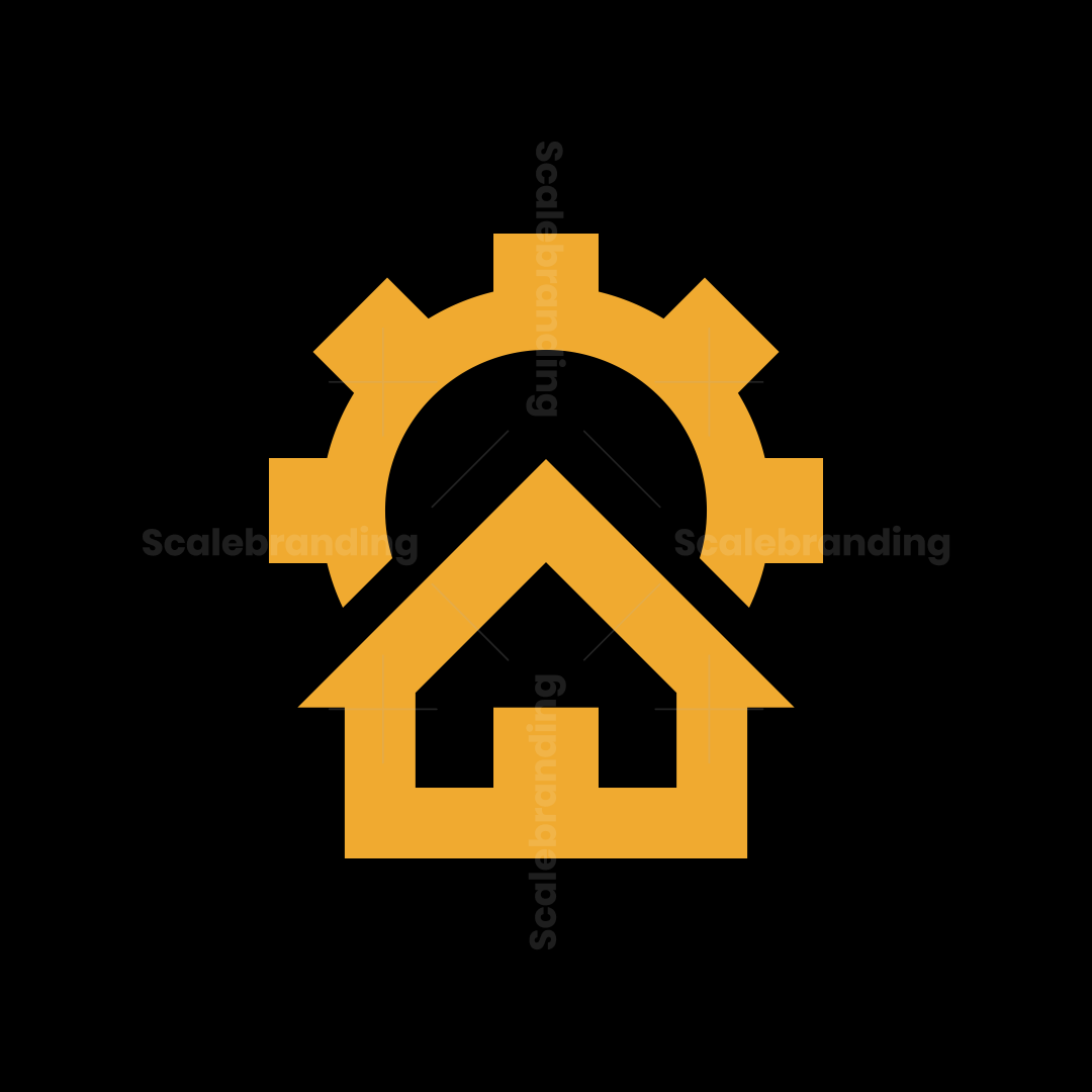 The Gear House Icon Minimalist Logo | Scalebranding