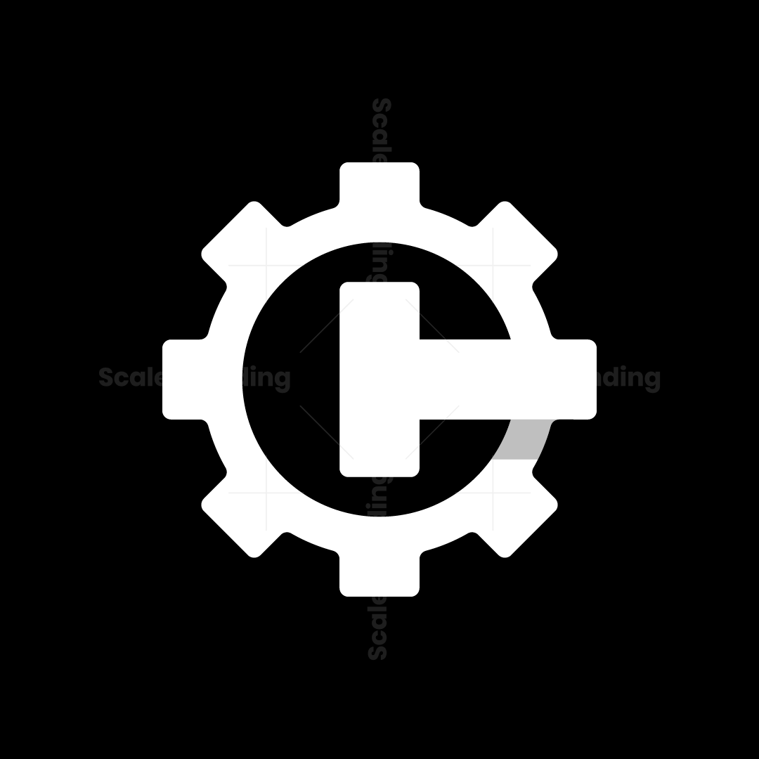 Letter C or CT Gear Logo | Scalebranding