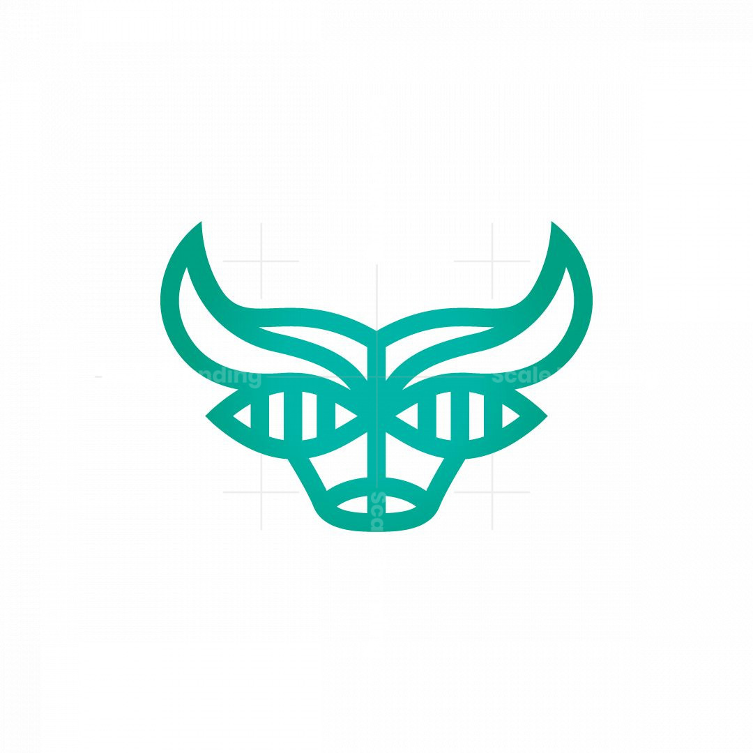 Genetics Bull Logo DNA Bull Logo | Scalebranding