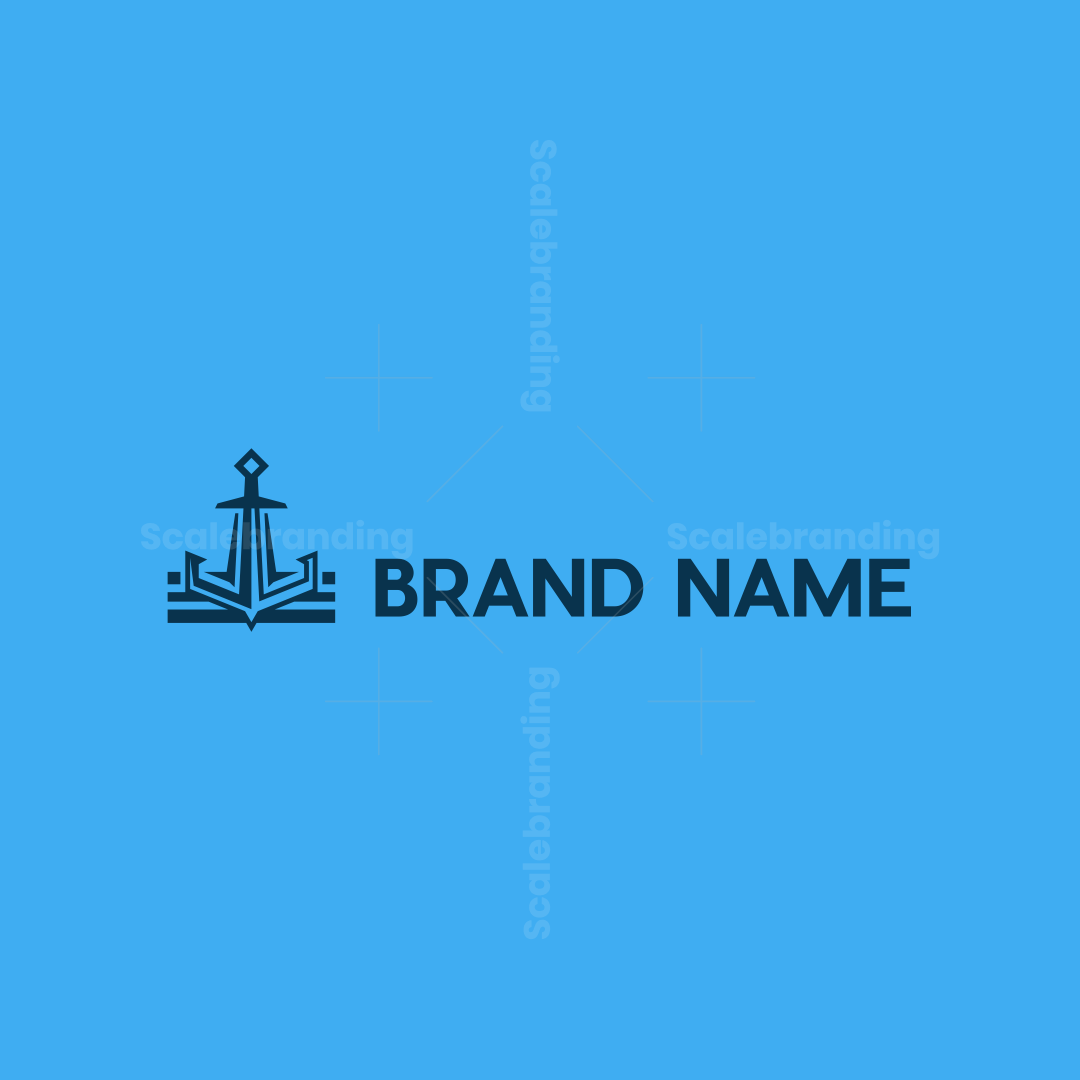 Anchor Sailing Geometric Modern Design Logo | Scalebranding