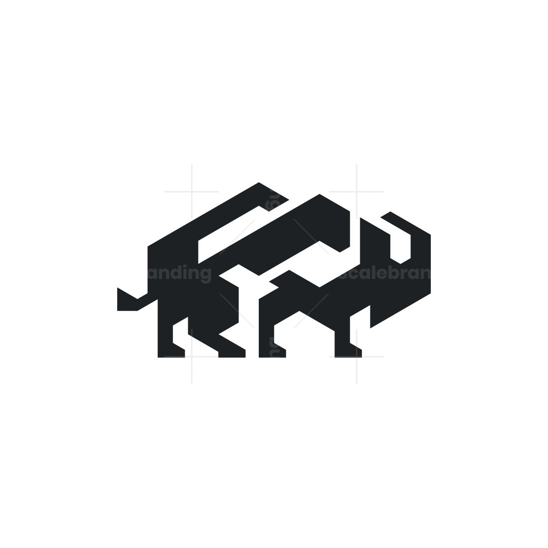 Geometric Bison Logo | Scalebranding