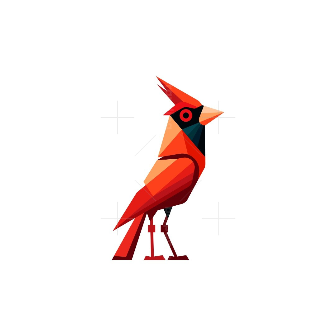 Geometric Cardinal Logo | Scalebranding