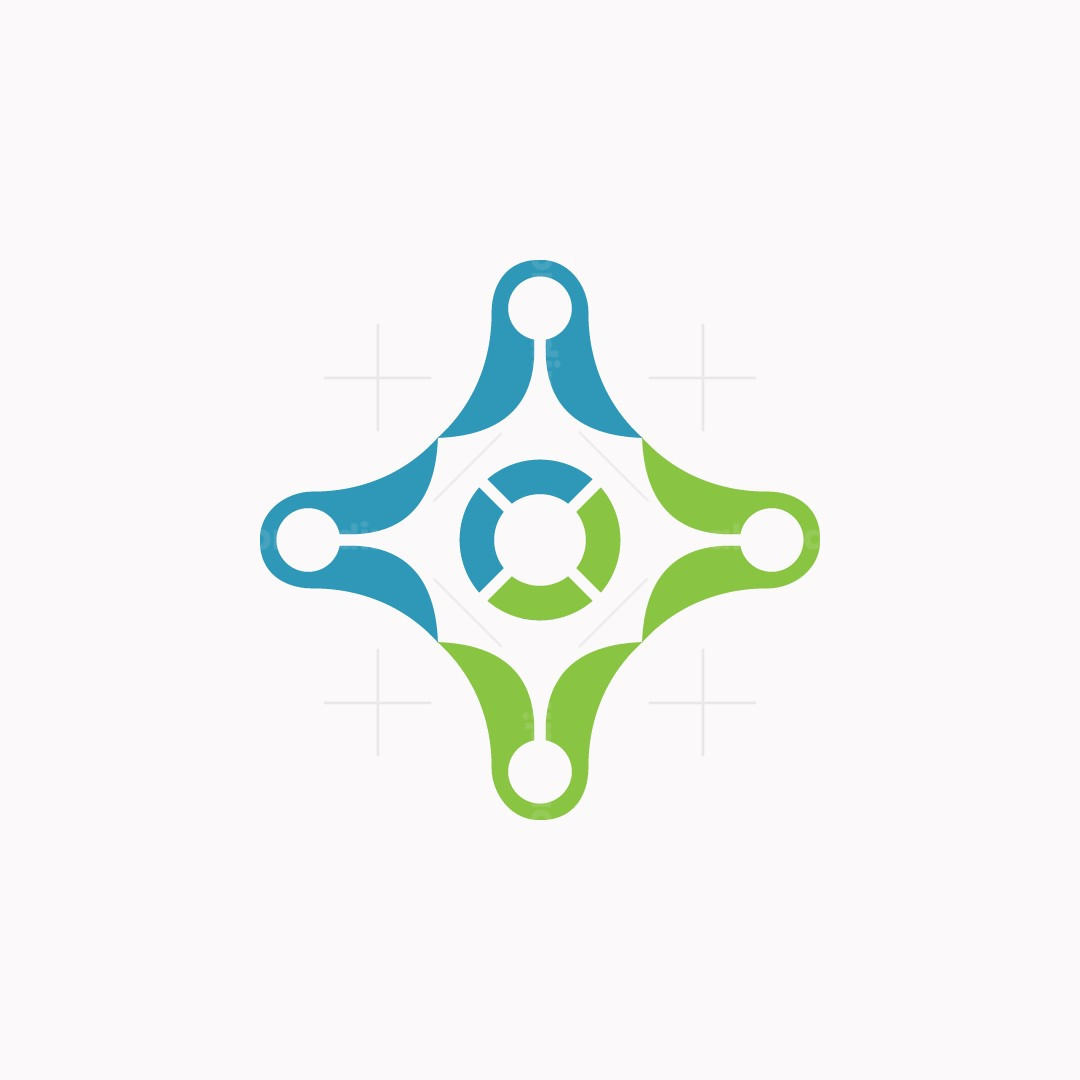 Geometric Compass Tech Logo | Scalebranding