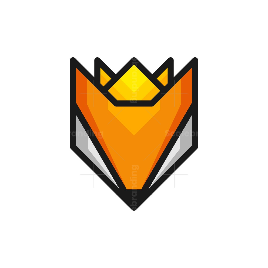 Geometric Fox King Logo | Scalebranding