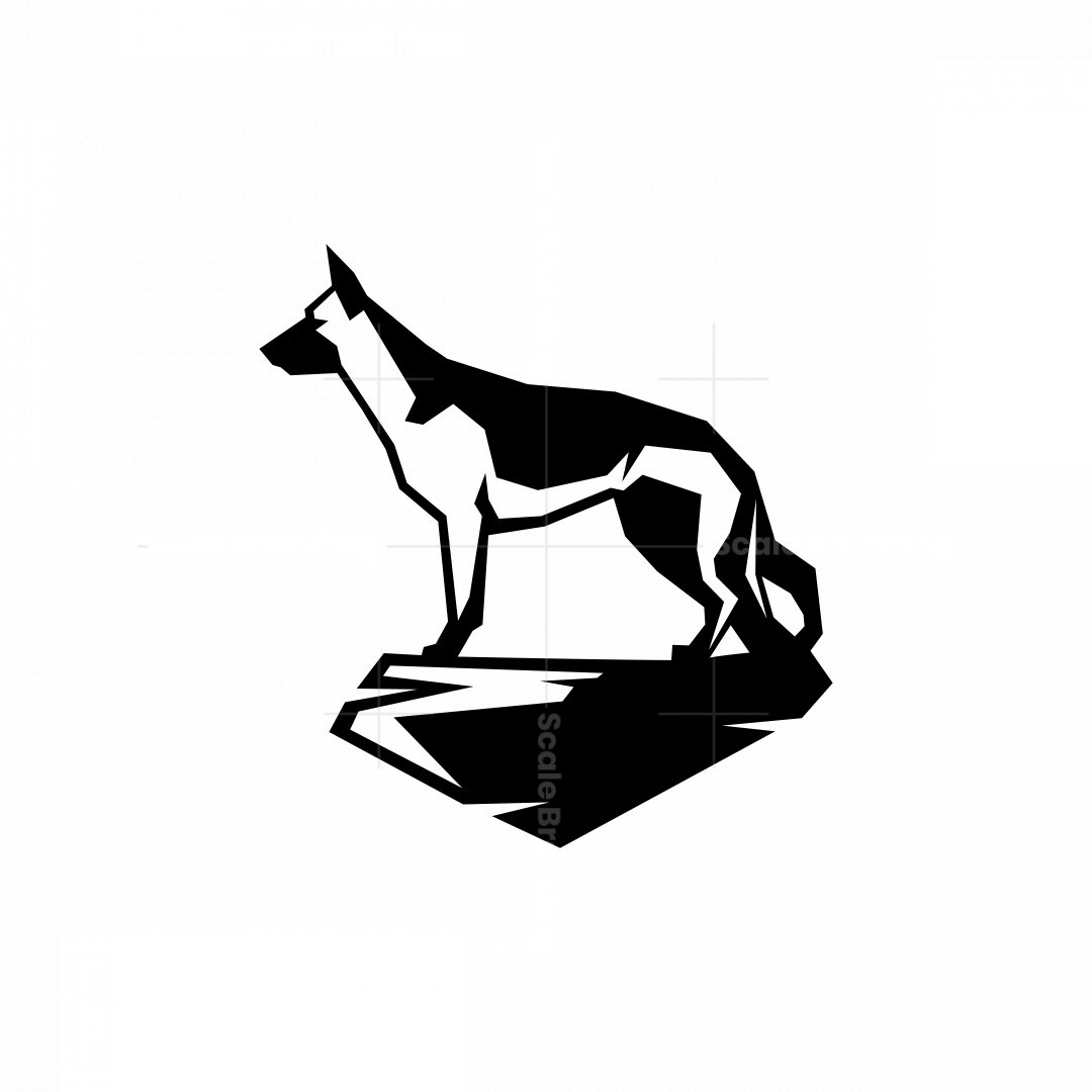 Geometric German Shepherd Icon Logo | Scalebranding