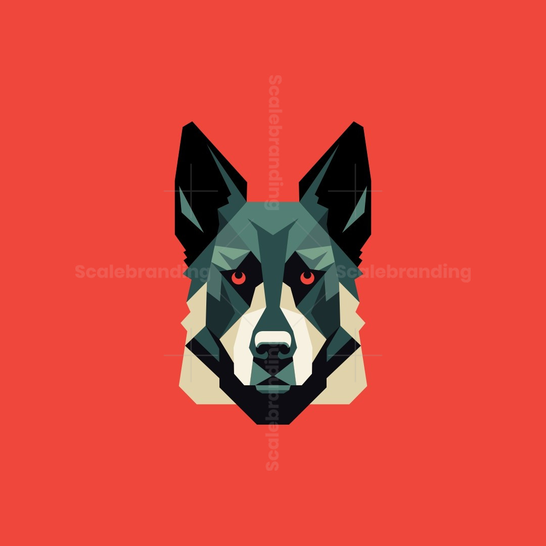 Geometric German Shepherd Logo | Scalebranding