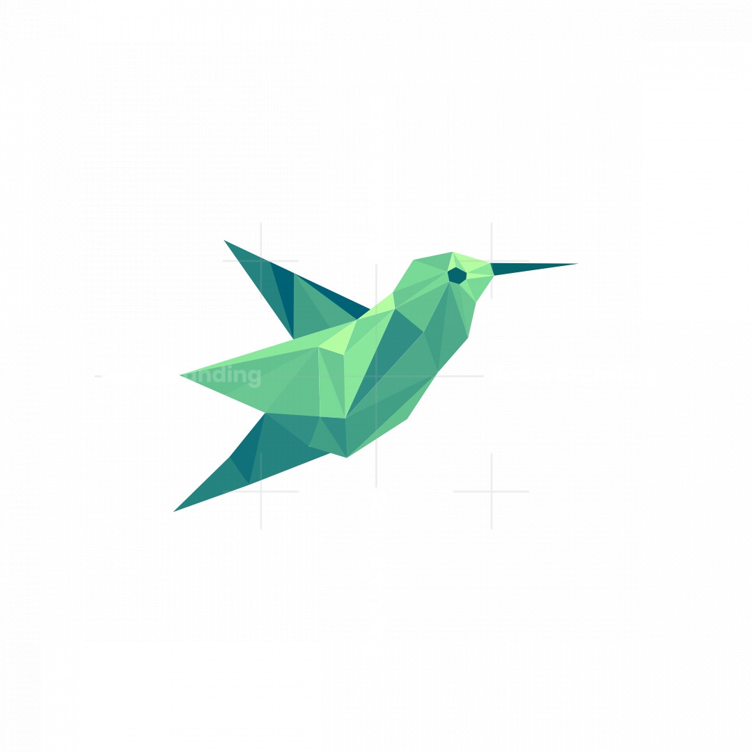 Geometric Hummingbird Icon Logo | Scalebranding