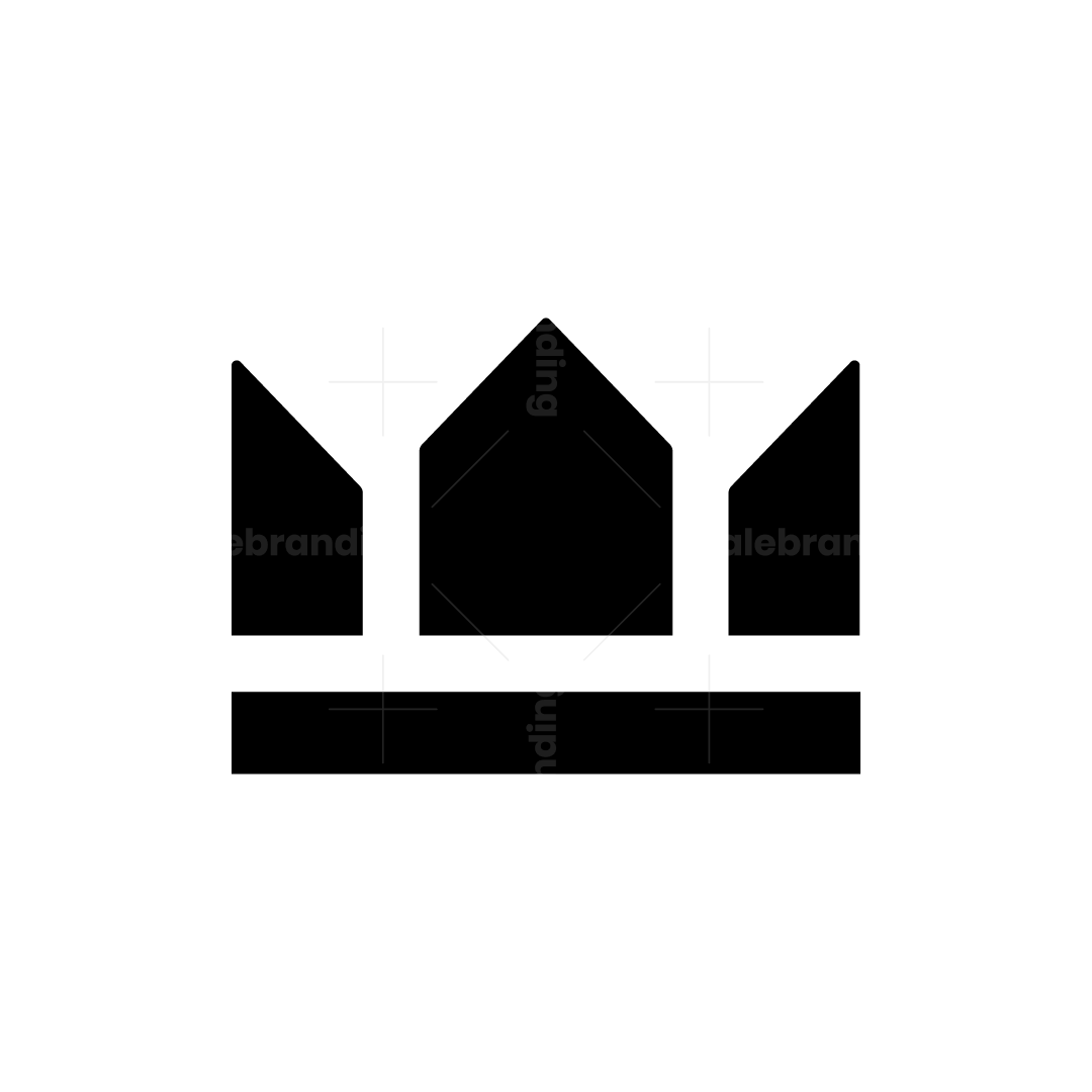 Geometric Kings Crest with Shelter Motif Logo | Scalebranding