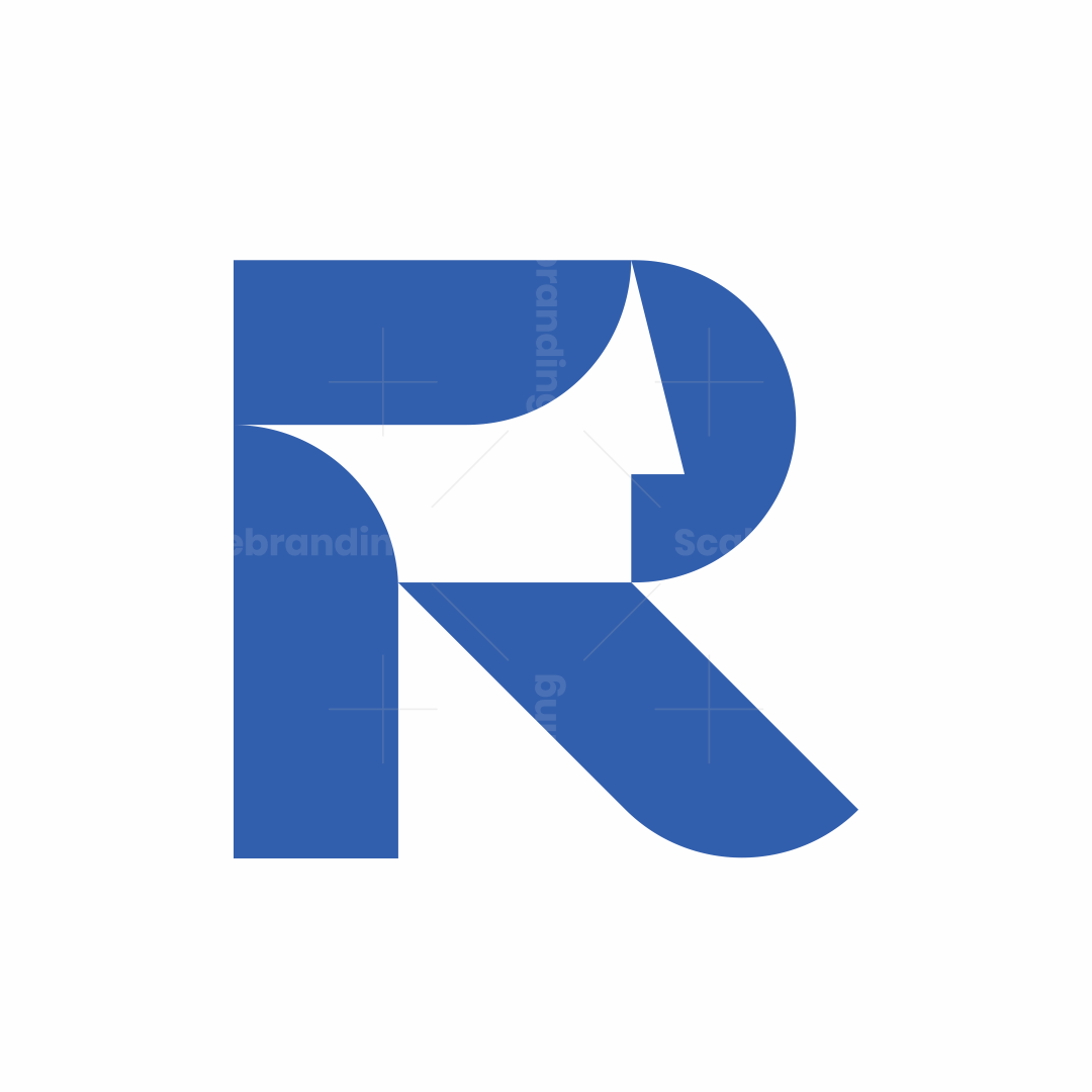 Letter R Face Geometric Logo | Scalebranding