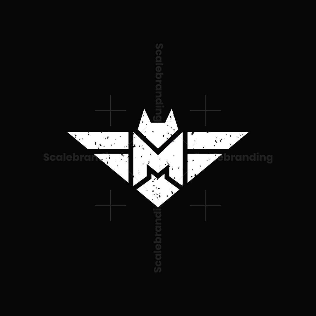 Geometric M Bat Logo | Scalebranding