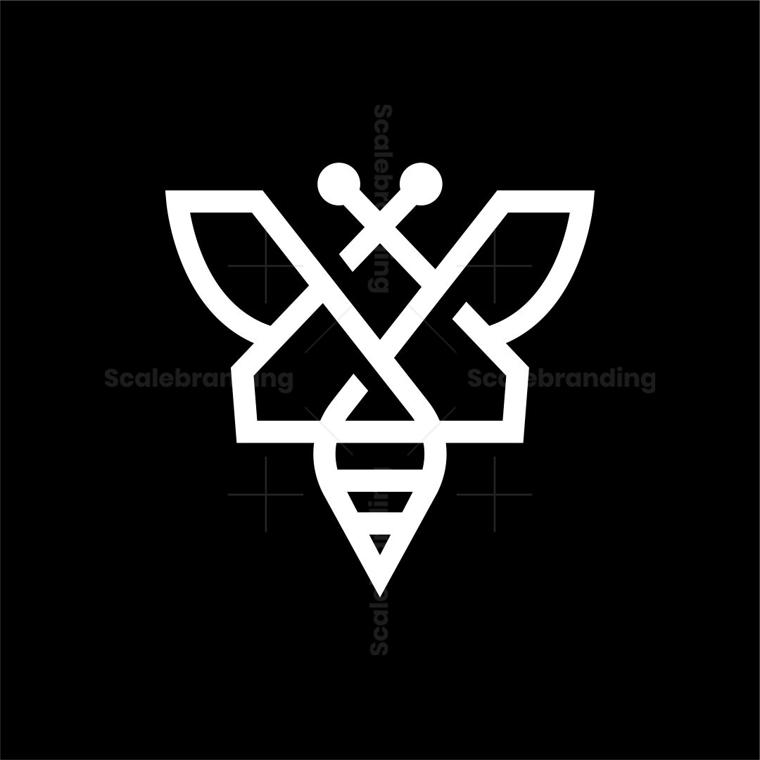 Geometric Modern Bee Logo | Scalebranding