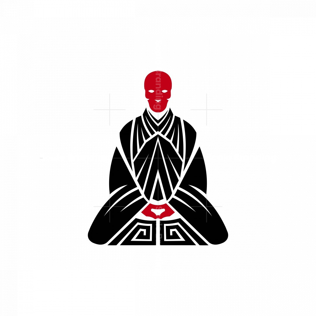 Geometric Monk Icon Logo | Scalebranding