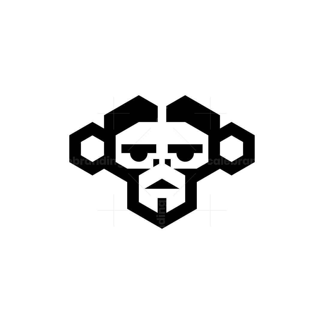 Simple geometric modern mascot cool monkey ape logo | Scalebranding