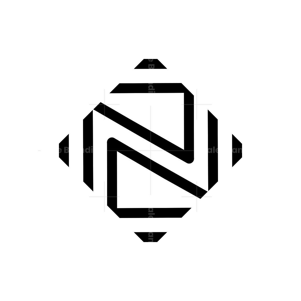 geometric n letter logo | Scalebranding