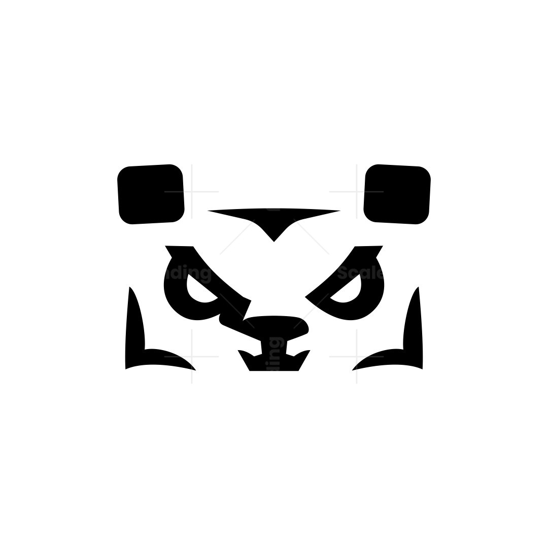 Geometric Panda Head Logo | Scalebranding