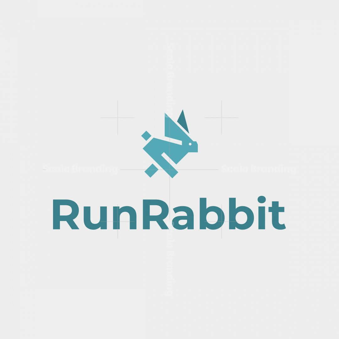geometric rabbit run logo | Scalebranding