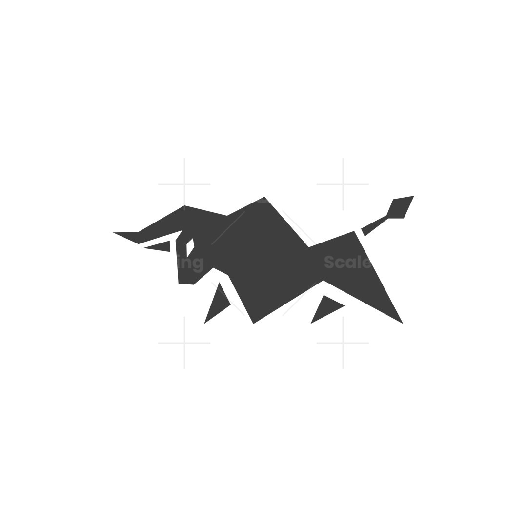 Geometric Strong Bull Logo | Scalebranding