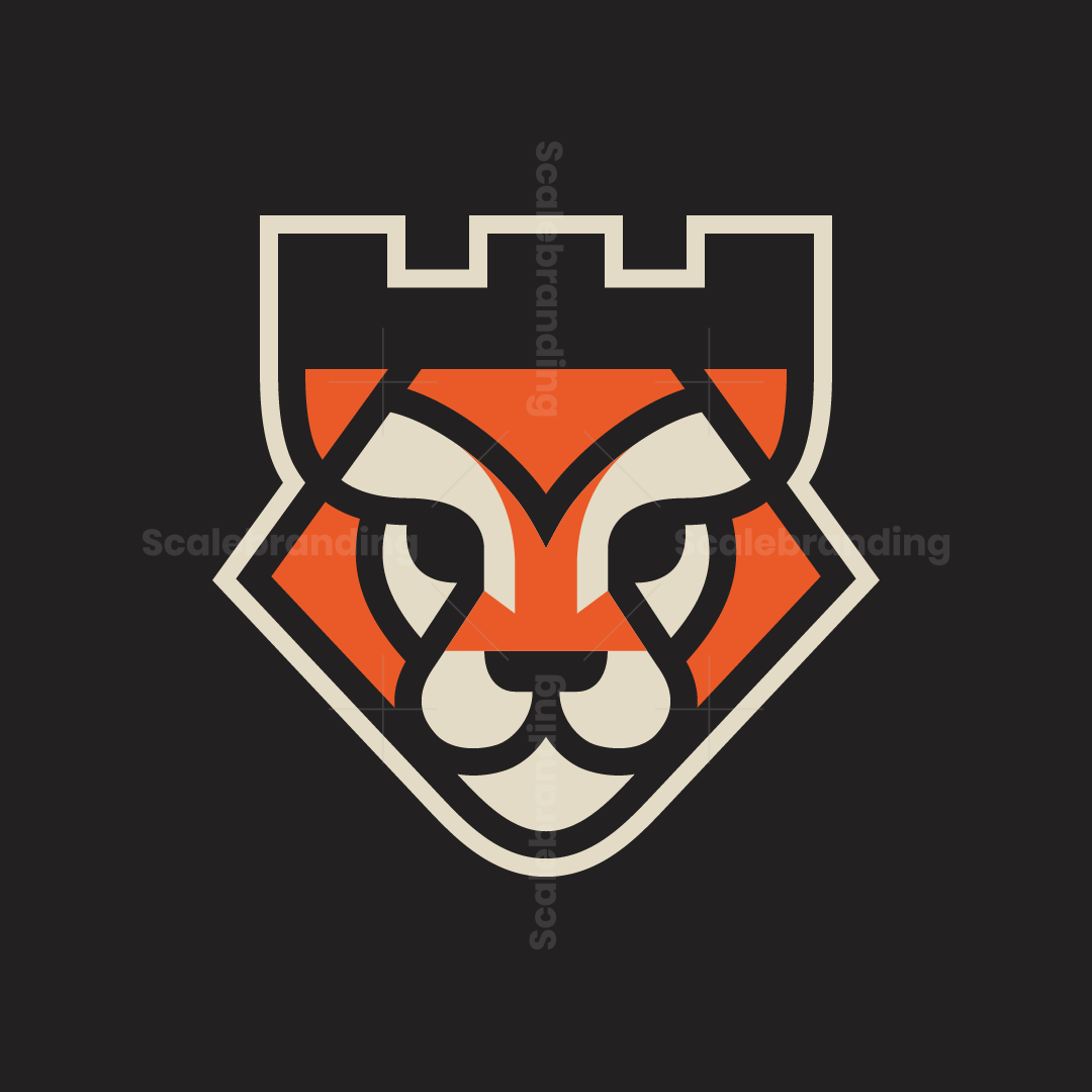 Geometric Tiger Castle Diamond Logo | Scalebranding