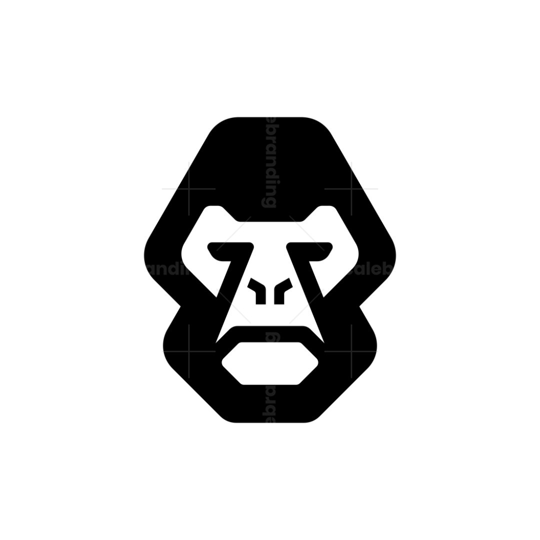 Geometry Gorilla Head Logo | Scalebranding
