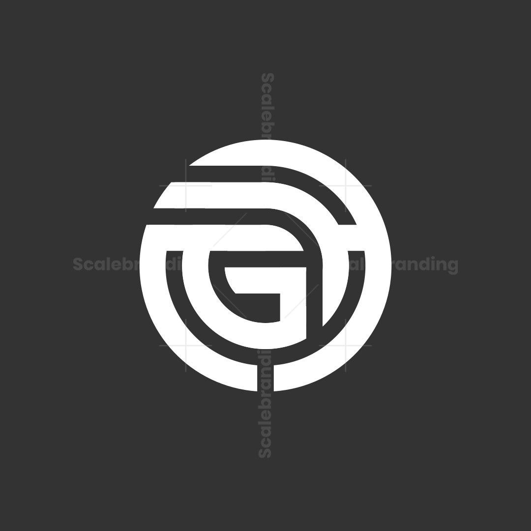 GH Circle Monogram Logo Design | Scalebranding
