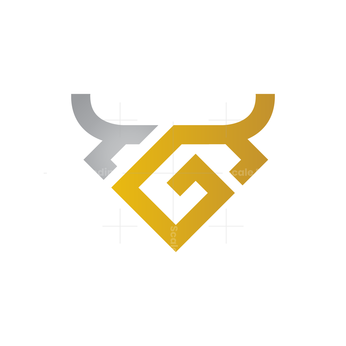 Glyph Bull Head Logo Letter G Bull Logo Abstract Bull Head Logo ...