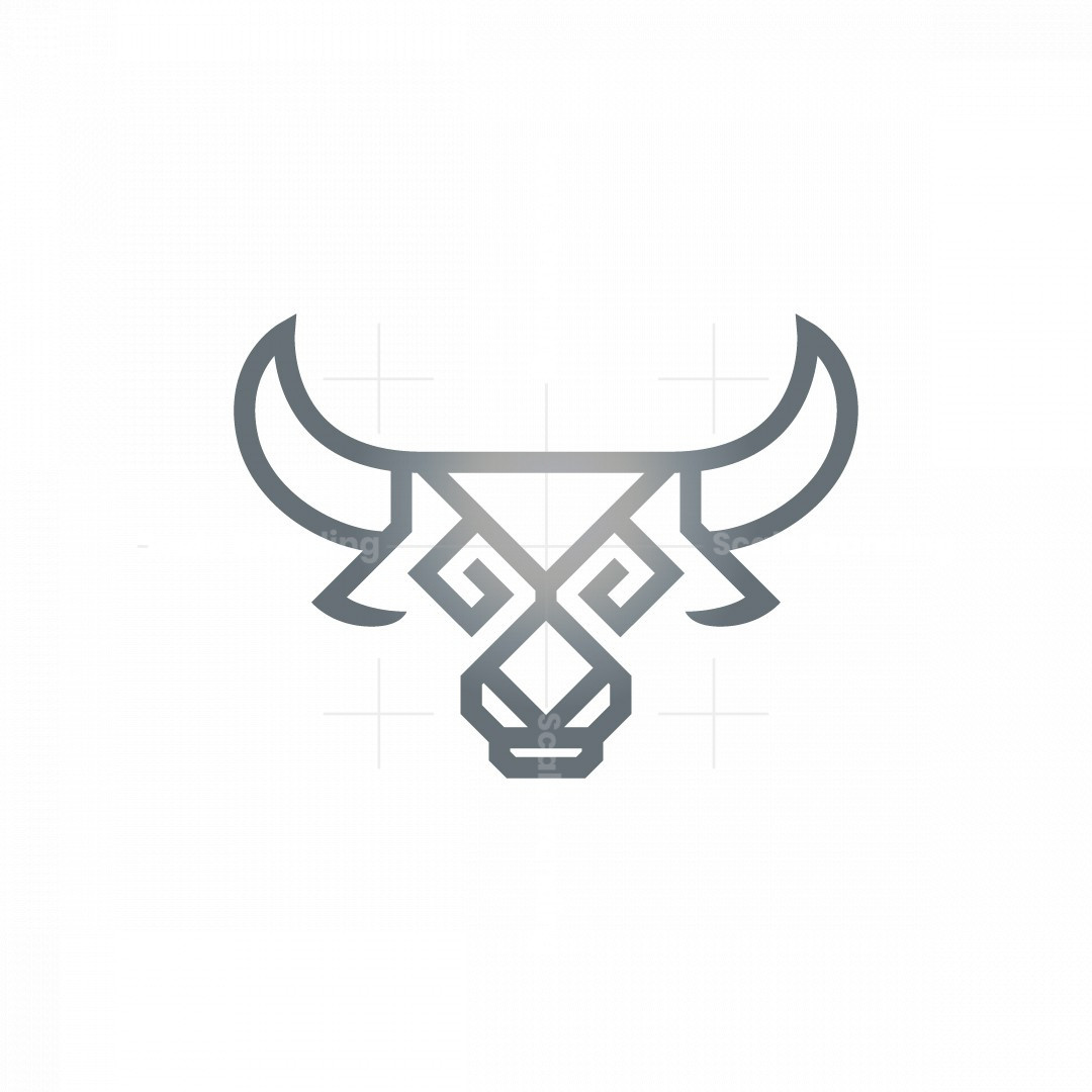 Glyph Silver Bull Logo Taurus Logo | Scalebranding