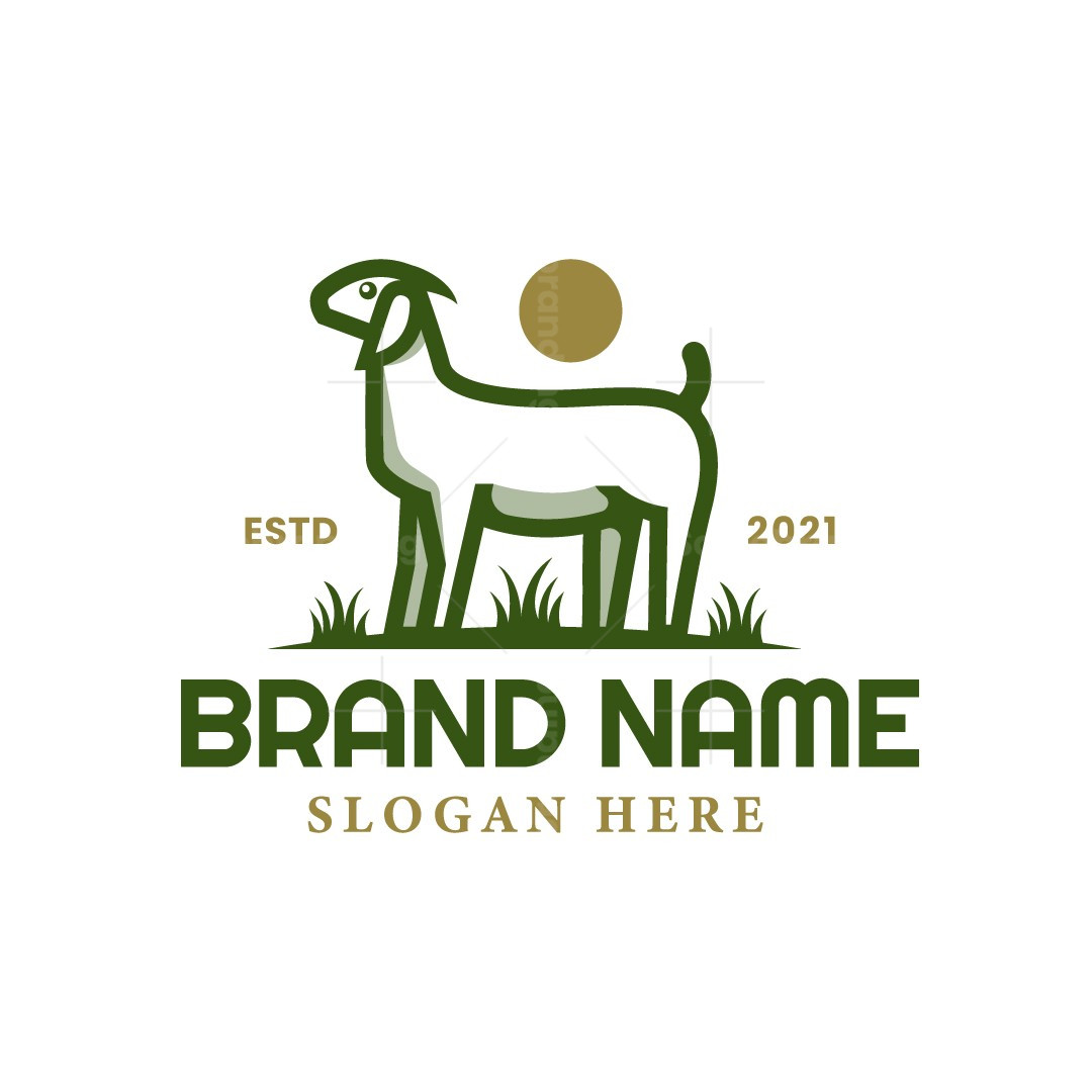 Goat Farm Background Vector