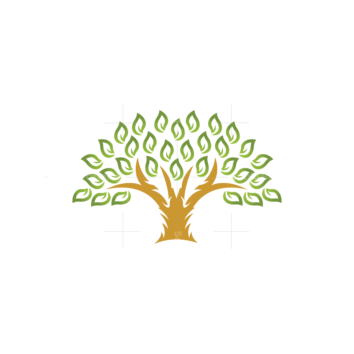 Gold And Green Tree Logo Tree Logo | Scalebranding