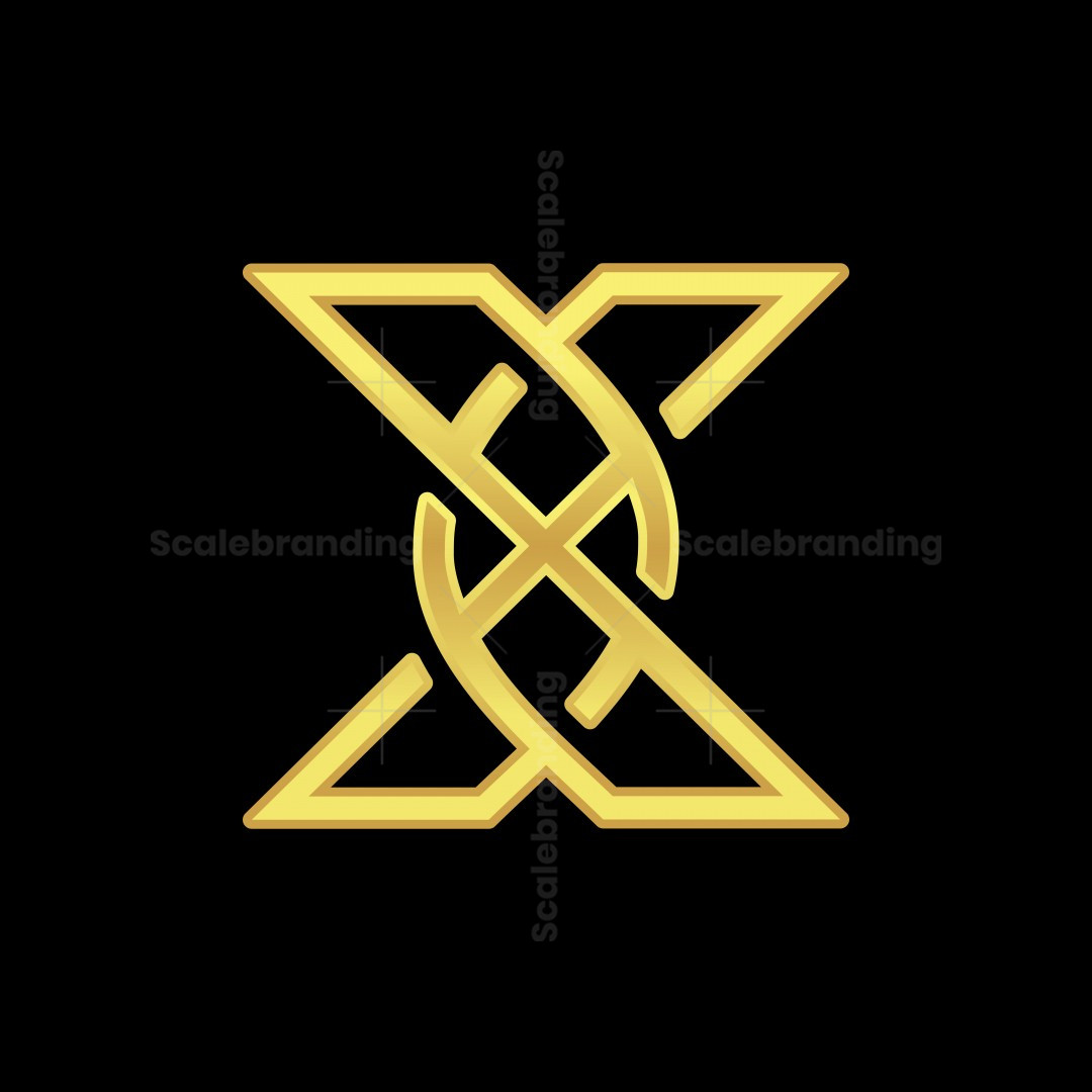 Gold X Or CC Letter Logos | Scalebranding