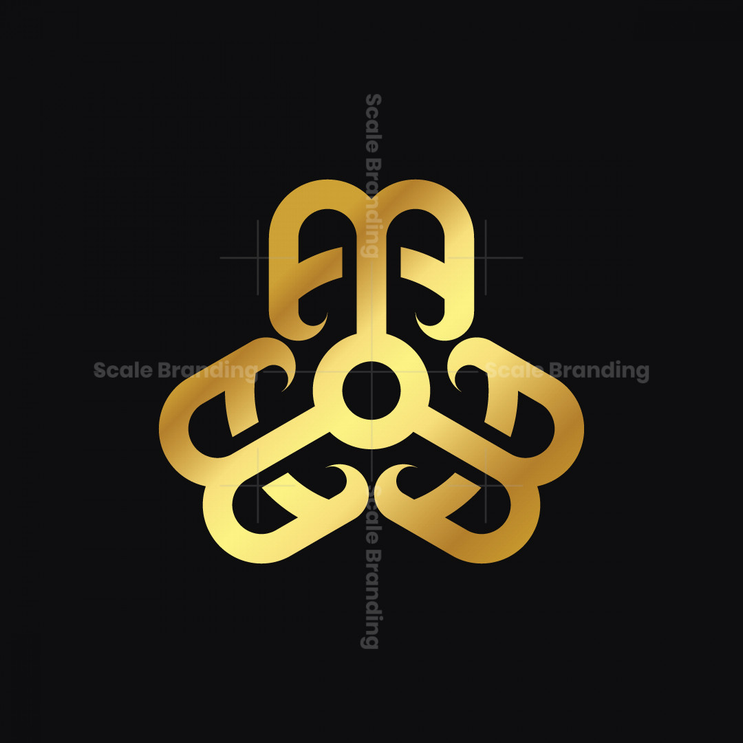 Golden Ambigram B Logo | Scalebranding