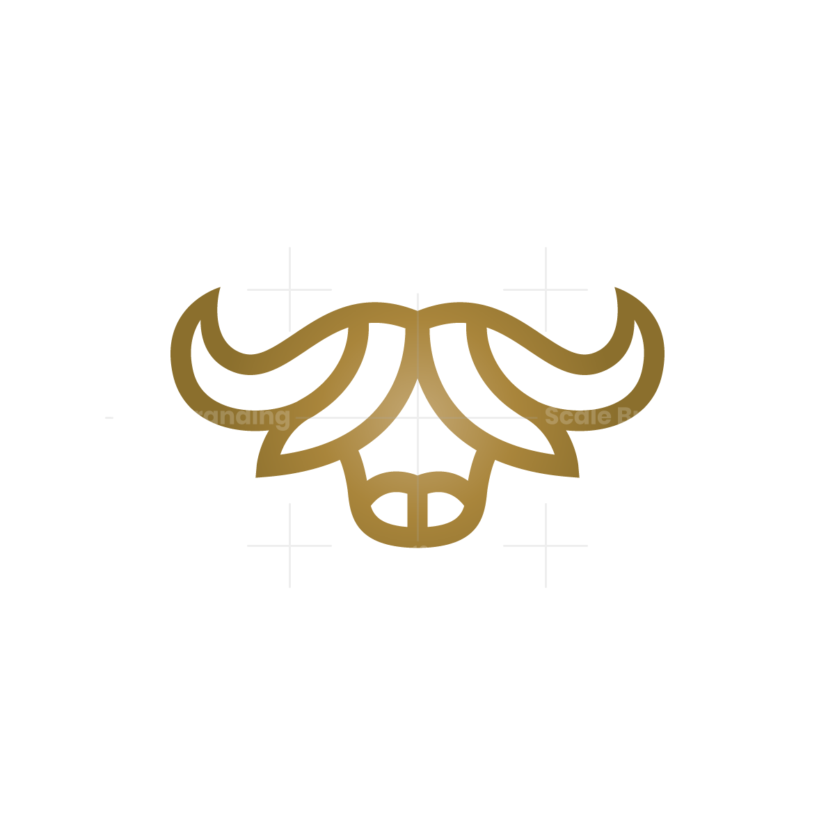 Simple Buffalo Head Logo Golden Buffalo Logo | Scalebranding