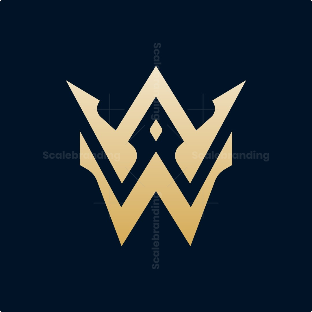 Golden Crown W Letter Logo | Scalebranding