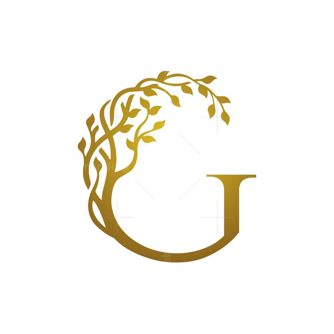Golden G Garden Tree Logo | Scalebranding