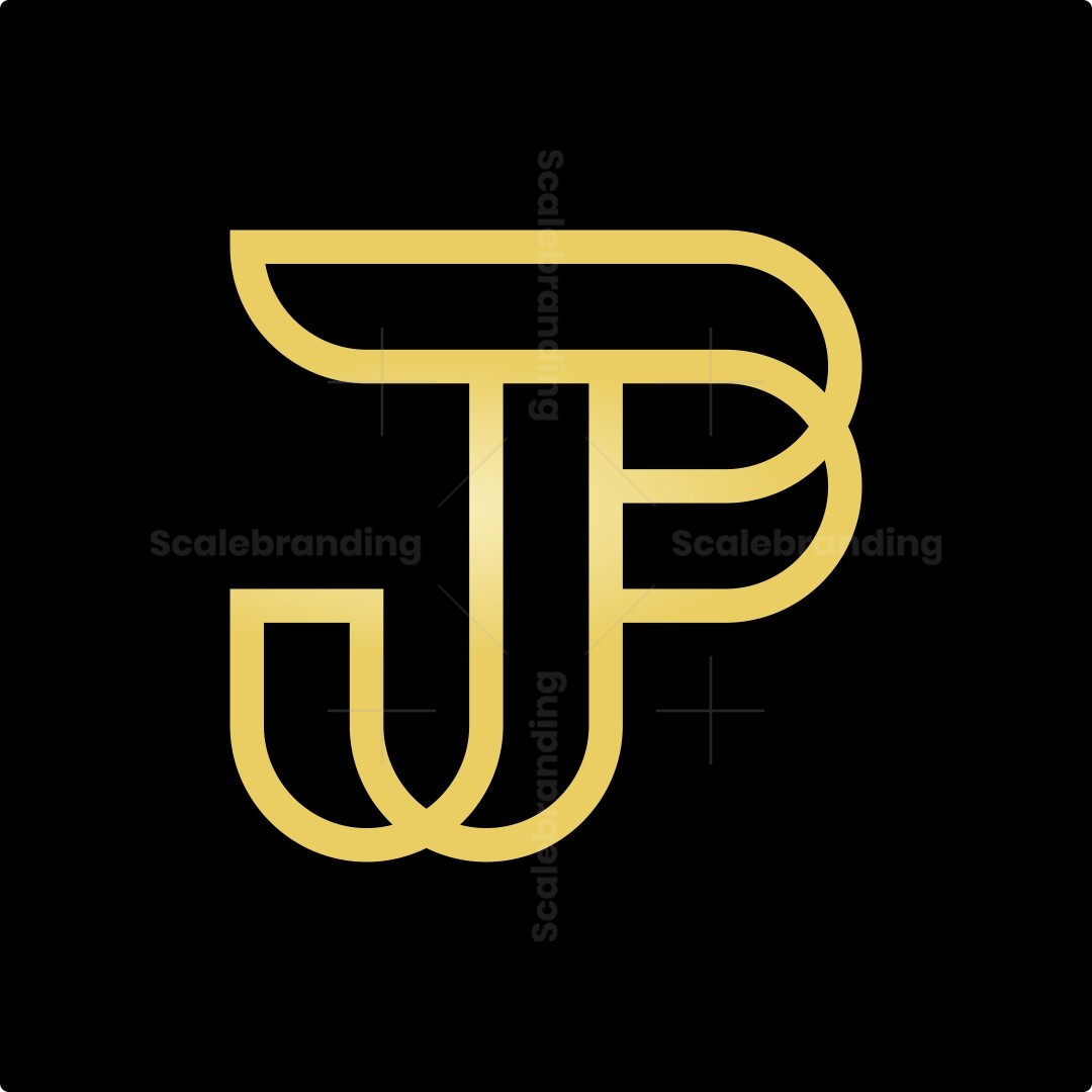 Golden JP Monogram Logo | Scalebranding