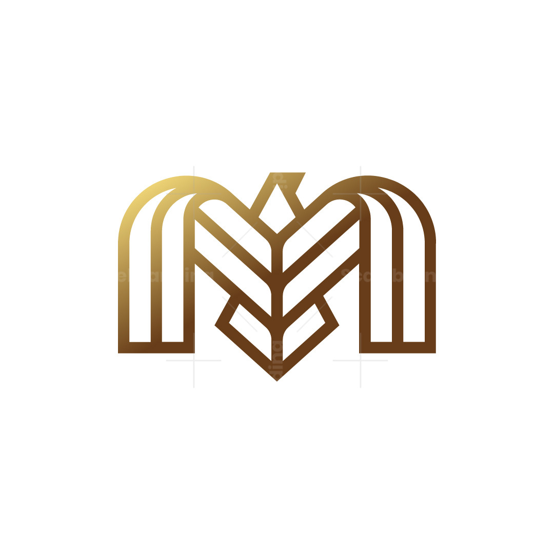 Golden M Eagle Logo | Scalebranding