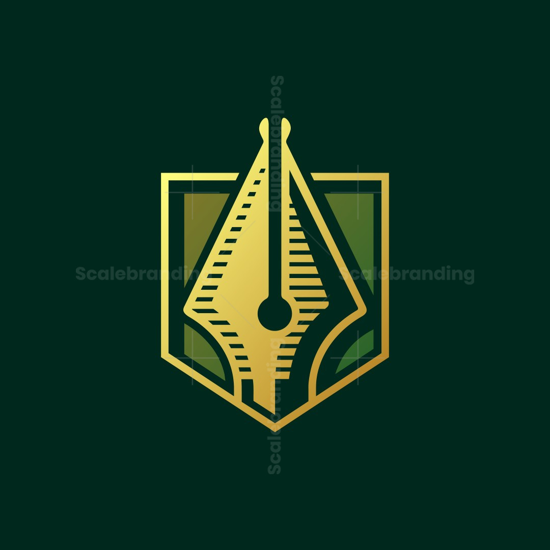Golden Pen Notary Publishing Writing Logo | Scalebranding