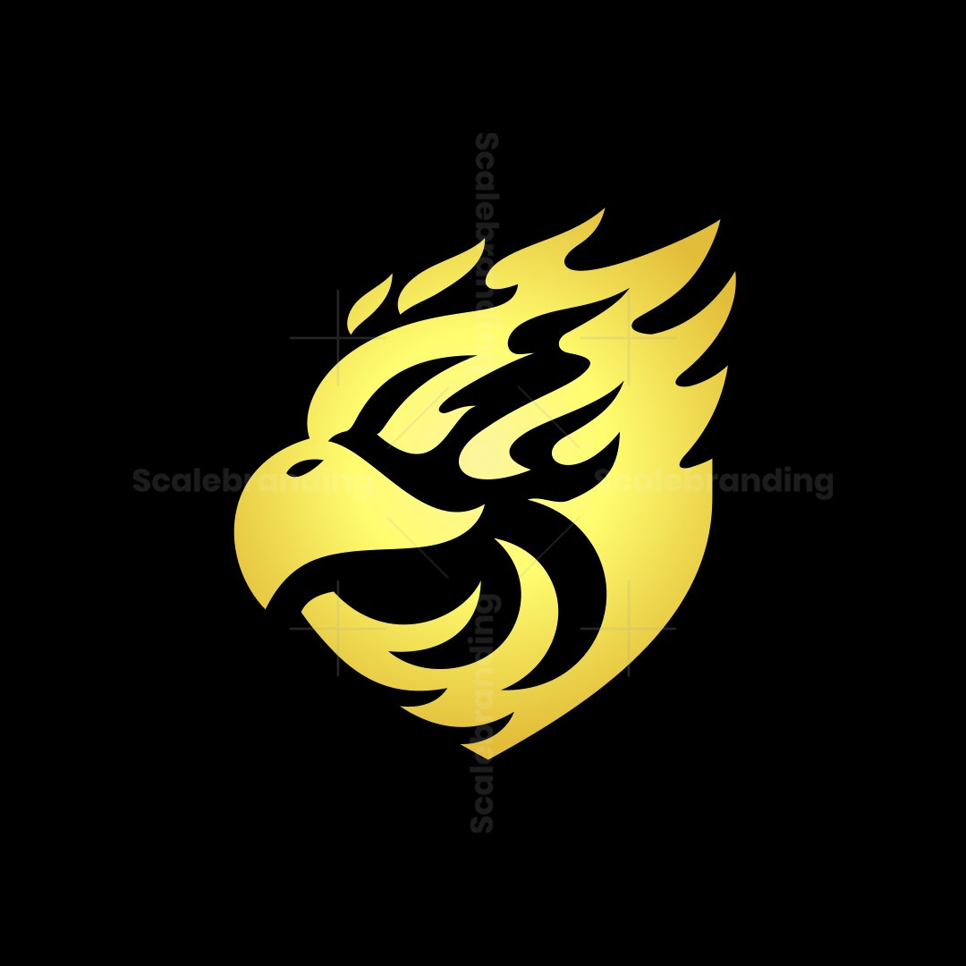Golden Phoenix Flame Shield Logo | Scalebranding
