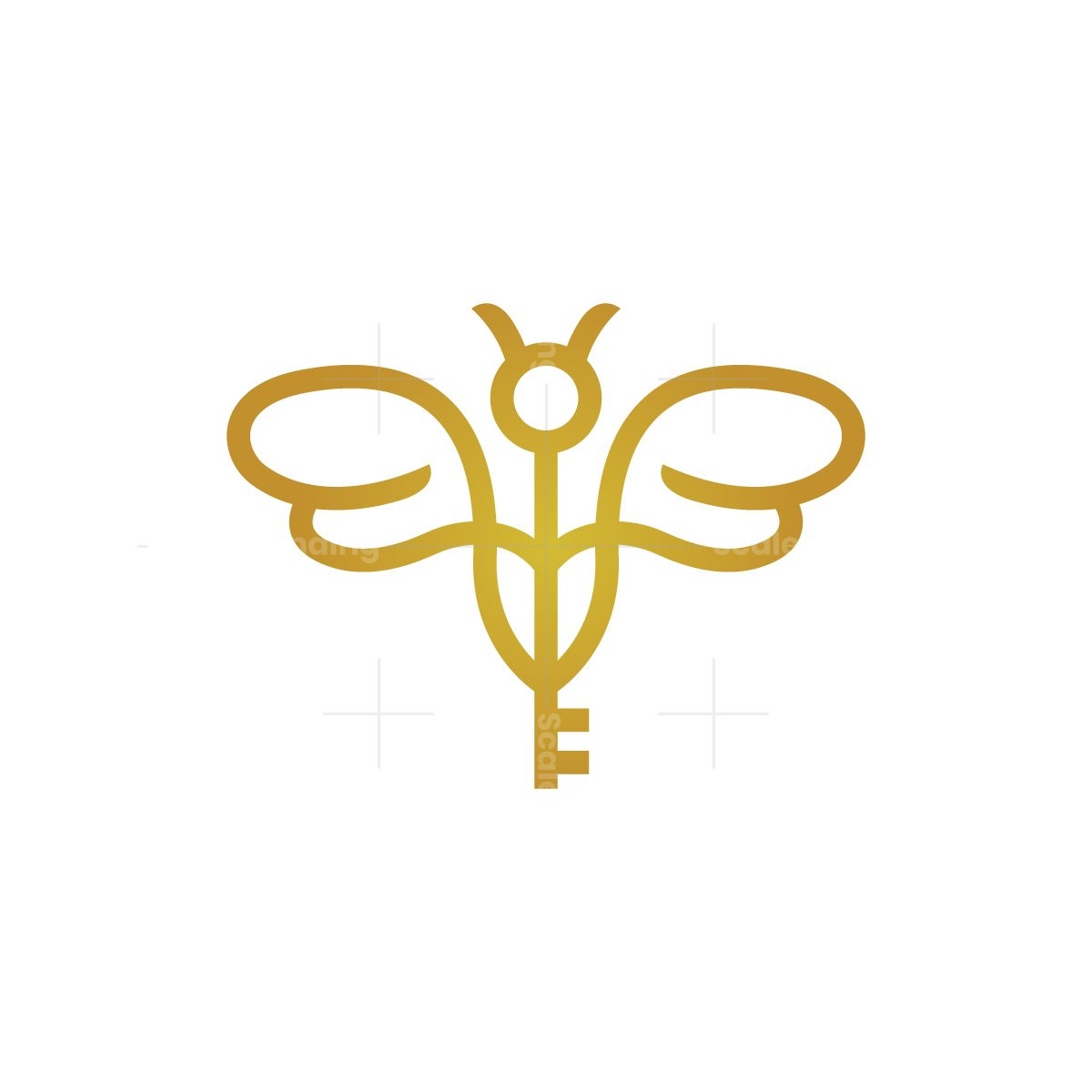 Golden Real Estate Bee Logo | Scalebranding