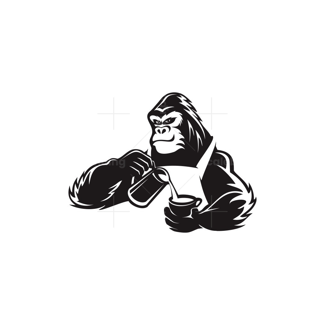 Gorilla Coffee Shop Logo | Scalebranding