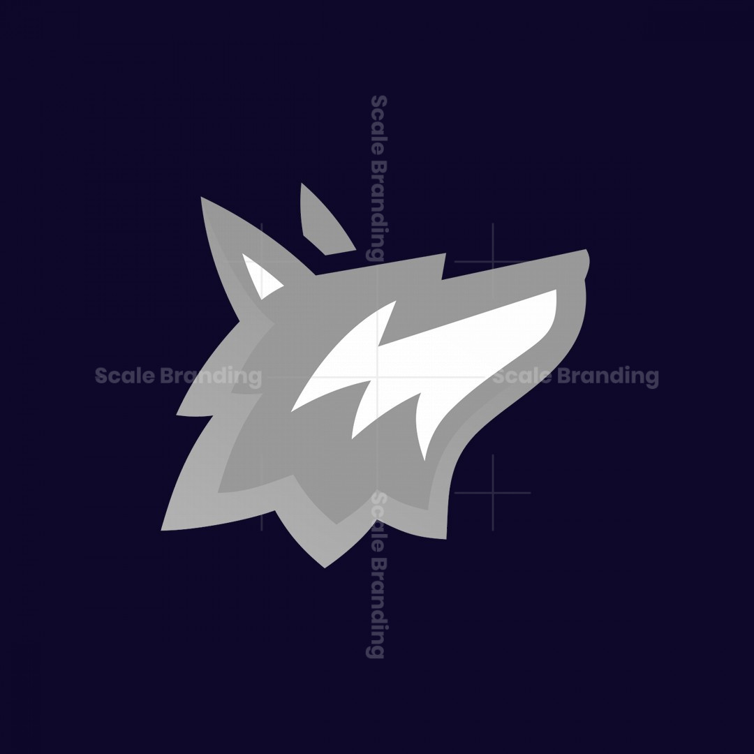 Gray Wolf head icon Logo | Scalebranding