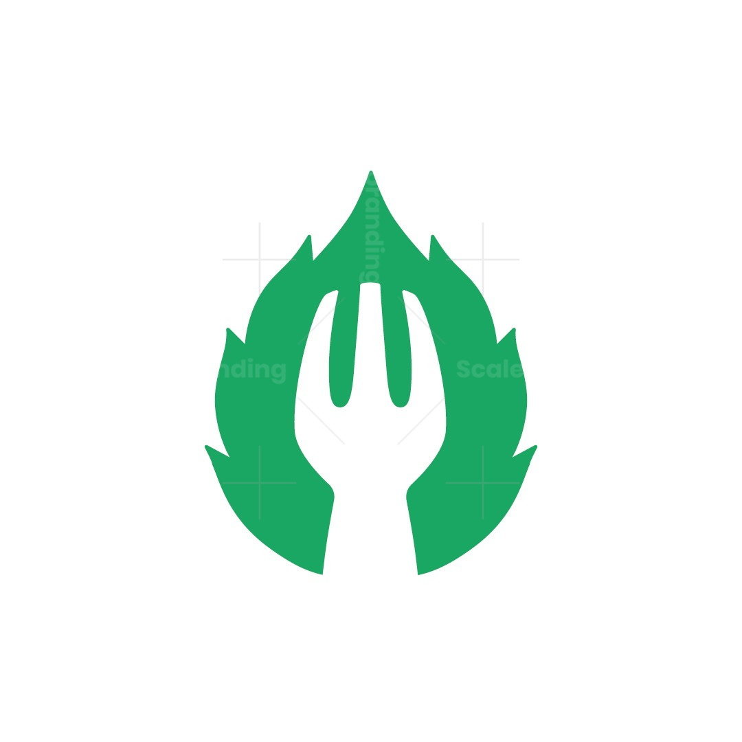 Green Food Organic Fork Logo | Scalebranding