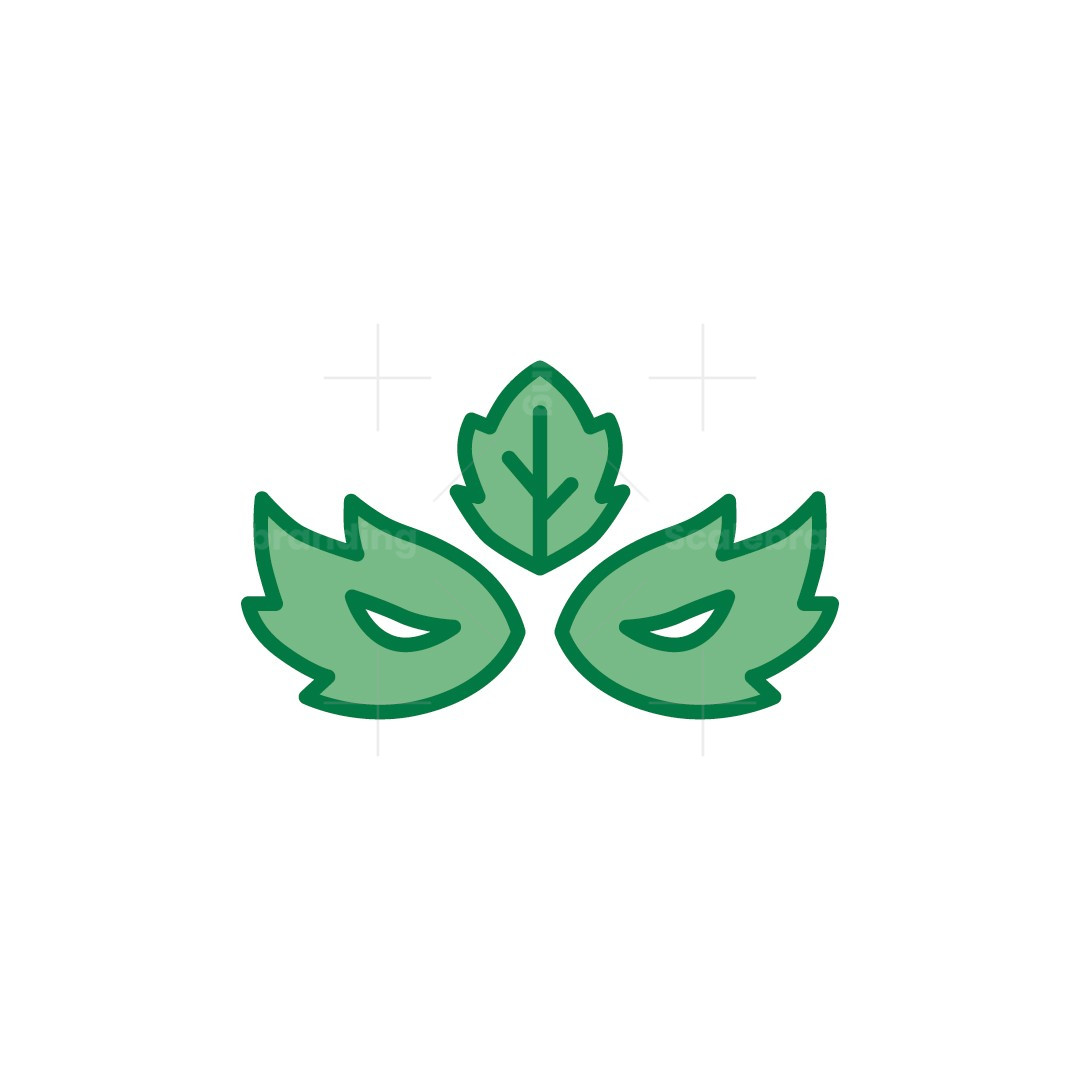 Green Mask Ecology Warrior Logo | Scalebranding