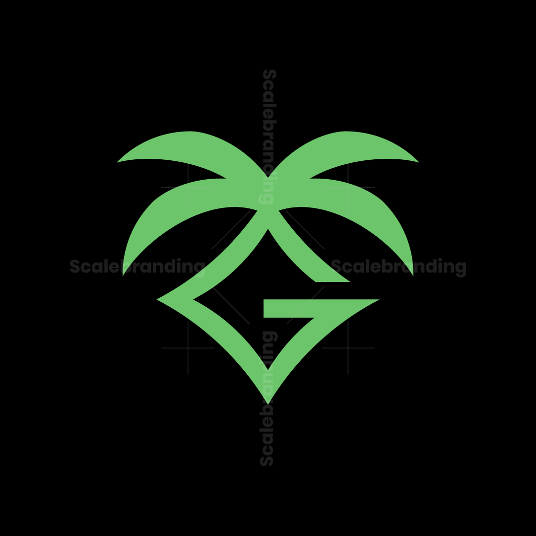 Letter G Palm Mark Logo | Scalebranding